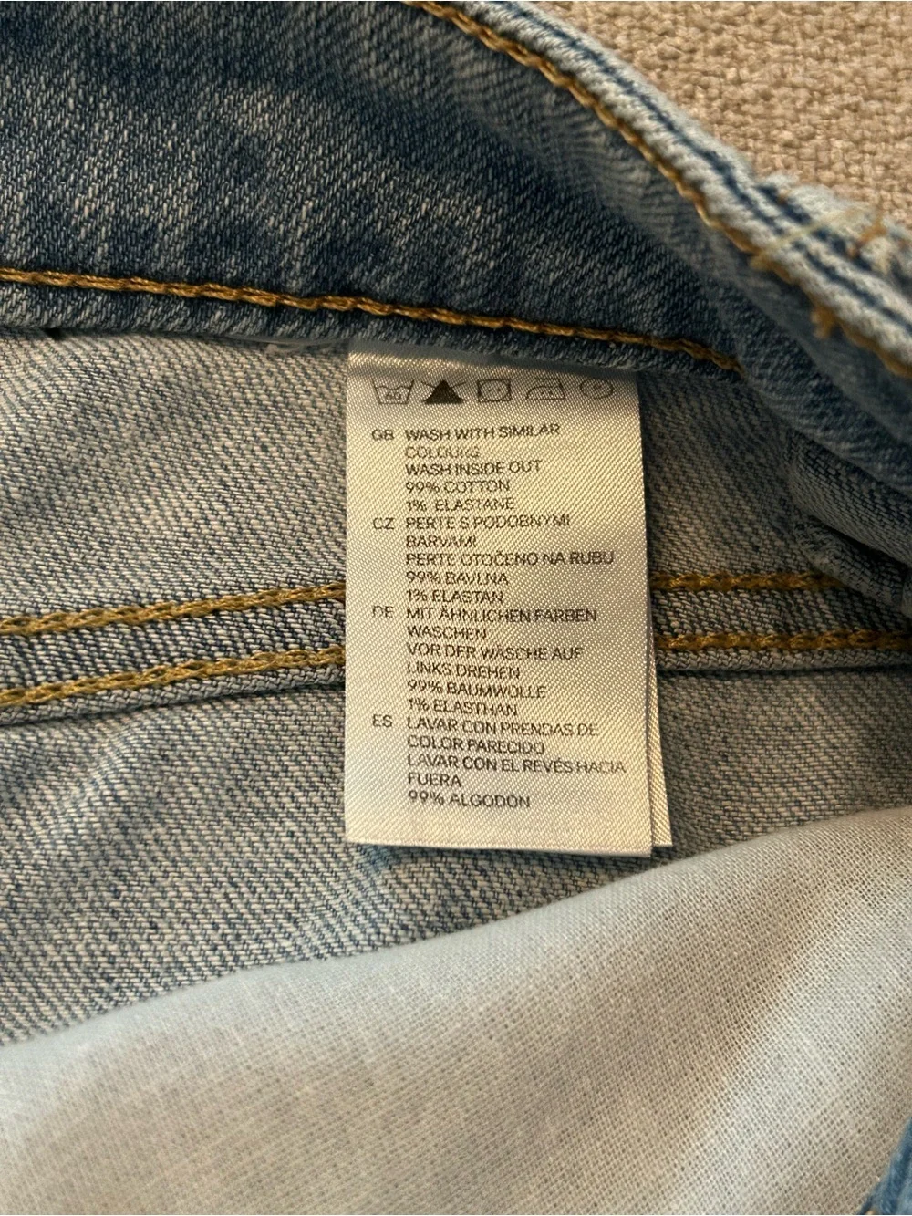 H&M | Skirts | Hm Light Blue Denim Mini Skirt | Poshmark